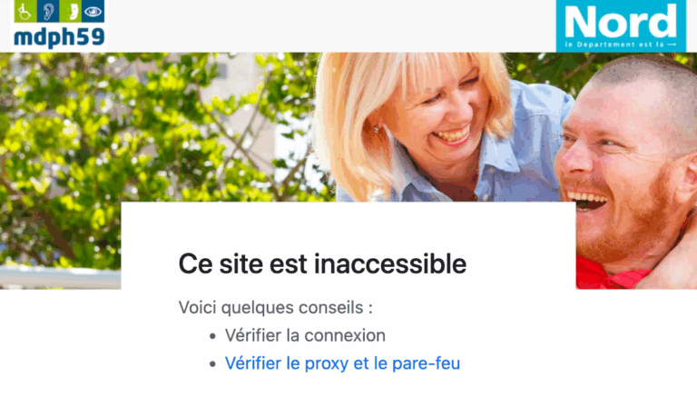 Portail autonomie MDPH inaccessible , que faire